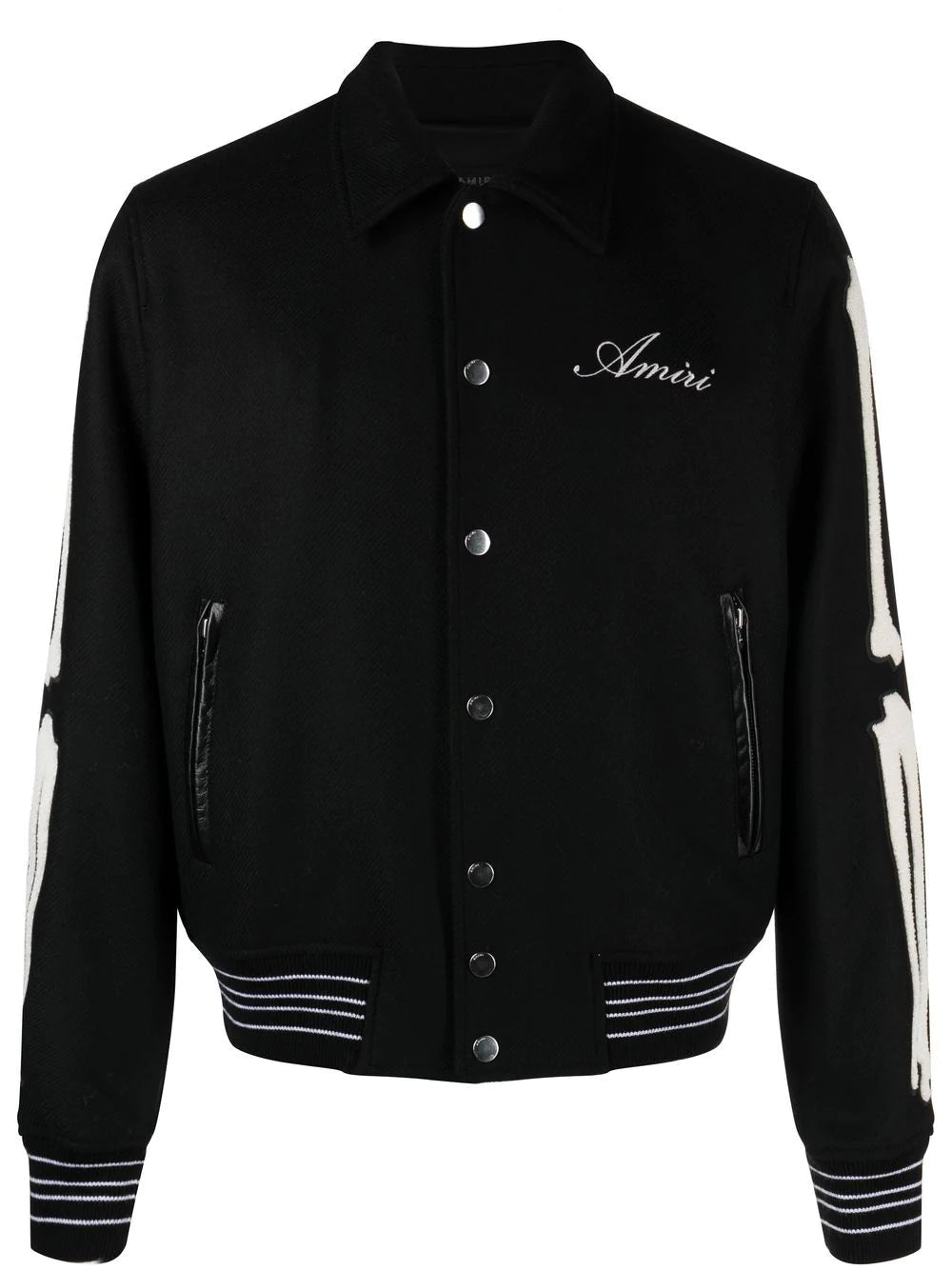 AMIRI Bones Varsity Bomber Black – DROP-SHOP