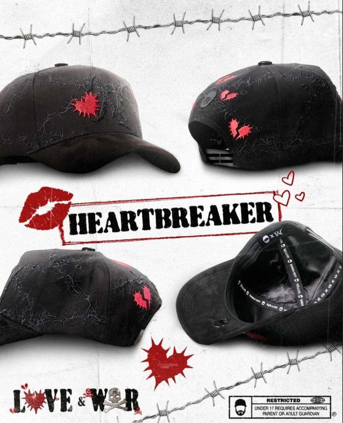 Gorra Barbas Hats X Lonche Wilito Heartbreaker Preventa Drop Shop